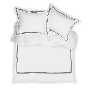 Lincove Luxury Duvet Cover Set - 100% Cotton Sateen Duvet Cover - Ultra Soft Premium Hotel Quality Design Bedding Set - 400 Thread Count (Seville, Queen)