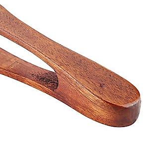Wooden BBQ Clip, Barbecue Tongs Buffet Food Tongs Bread Steak Clamp Serving Tool, Kitchen Utensils Toast Tongs for Cooking and Holding Bacon Muffin Bagel Bread