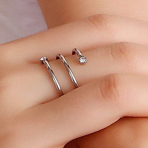 Jude Jewelers Stainless Steel Braided Warp Wave Stacking Promise Statement Cocktail Party Ring (Silver, 8)