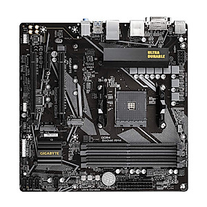 Gigabyte B550M DS3H Motherboard - Supports AMD Ryzen 5000 Series AM4 CPUs, 5+3 Phases Pure Digital VRM, up to 4733MHz DDR4 (OC), 2xPCIe 3.0 M.2, GbE LAN, USB 3.2 Gen1
