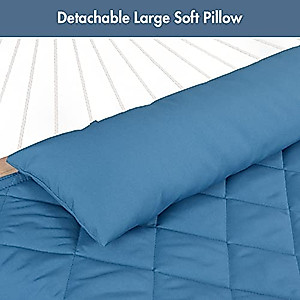 ANOW Outdoor Hammock Pad and Pillow Set Only, Heavy Duty Hammock Pad, Blue