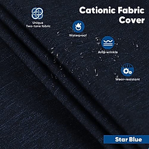 Millsilo Non Slip Bench Cushion for Indoor Outdoor Furniture, Water Resistant Durable Thicken Window Seat Cushions for Storage Bench, Long Bench Pads for Mudroom, 36x14x4 inch, Star Blue