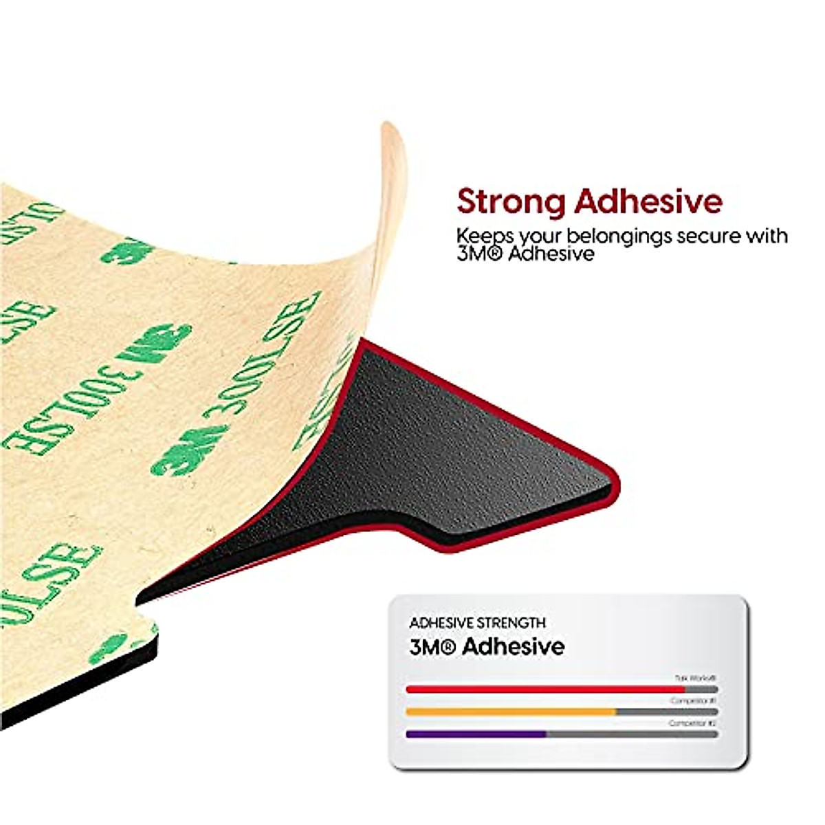 TALK WORKS Phone Credit Card Holder Adhesive Wallet Compatible w/ iPhone 13/13 Pro/13 Pro Max/14/14 Plus/14 Pro/14 Pro Max - Stick On ID Pocket (Black, Pack of 3)