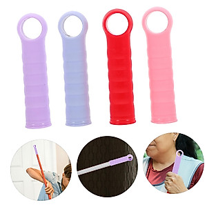 SOESFOUFU 4pcs Mop Rod Sleeve Dustpan Handle Grip Replacement Dustpan Handle End Cap Clothesline Stick Replacement End Cap Commercial Broom Handles Clothesline Pole Handle End Cap Plastic