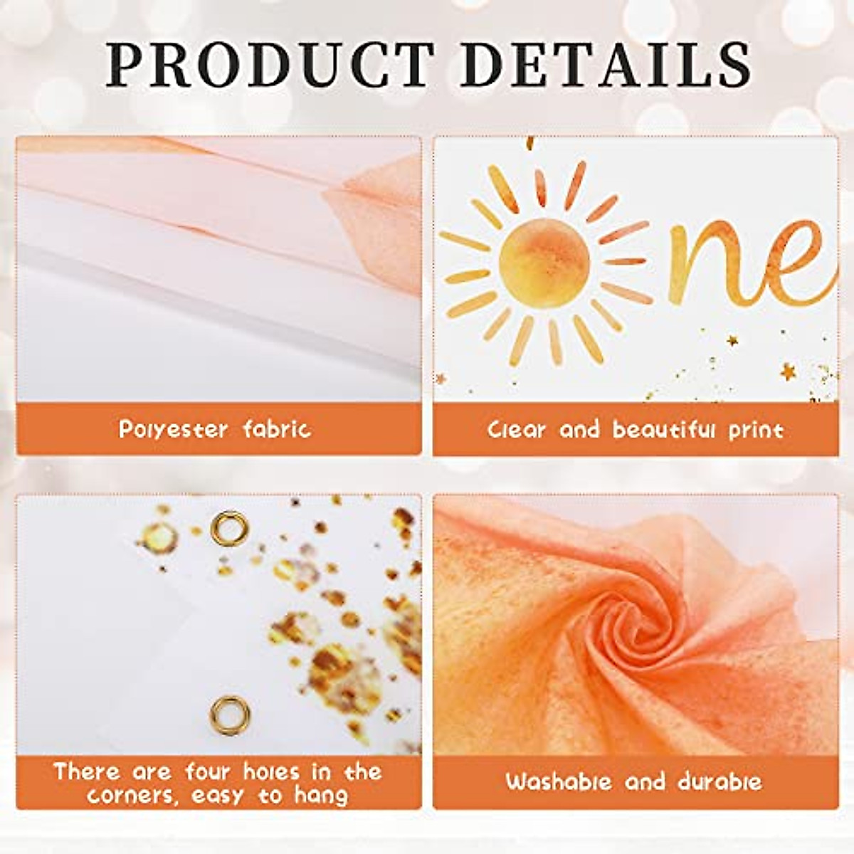 Boho Sun First Trip Around The Sun Backdrop First Birthday Photography Backdrop Sunshine Banner for Baby Shower Sun Theme Boys Girls 1st Birthday Party Photo Background Decoration Supplies