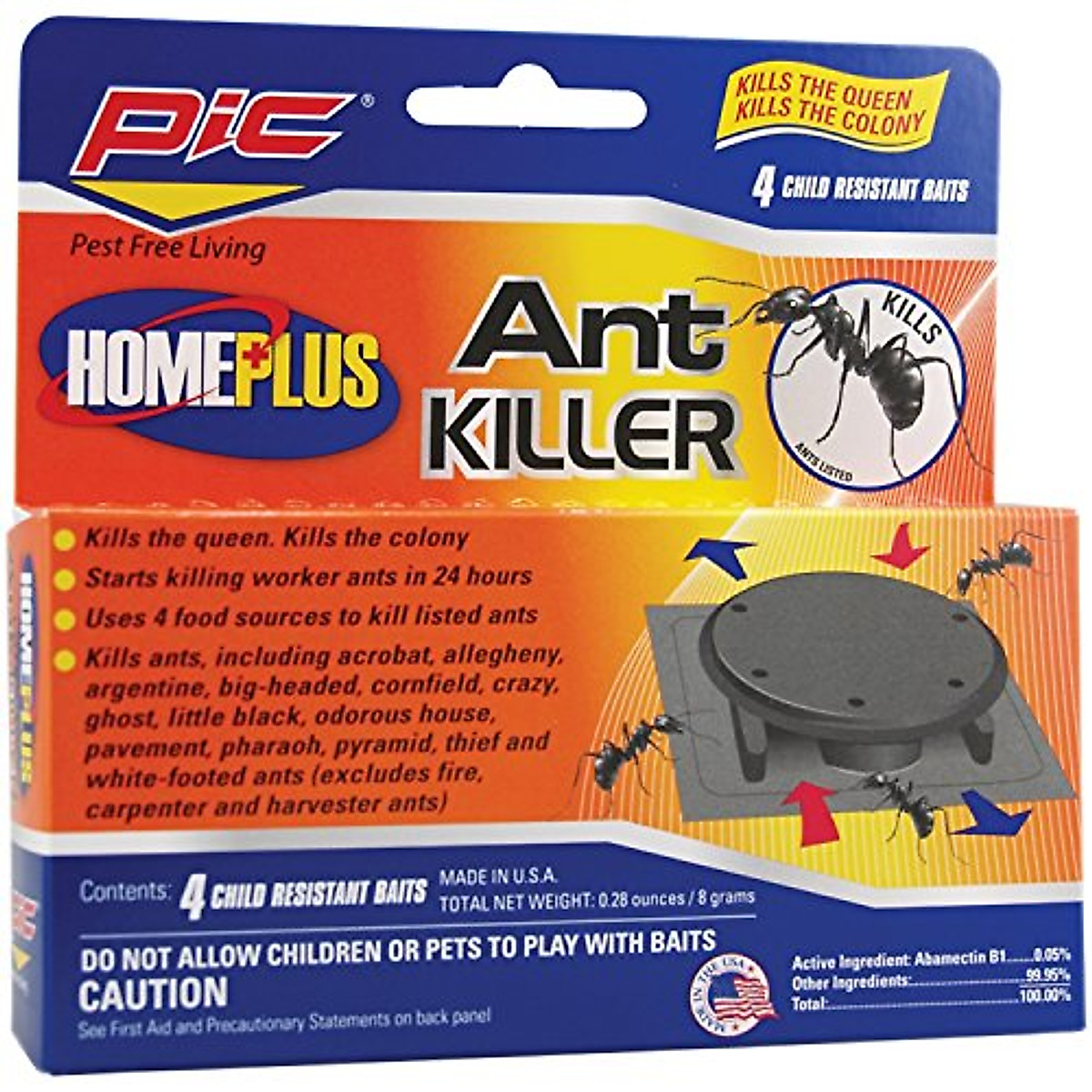 Home Plus Ant Killer Plastic Bait Stations, 4 Count
