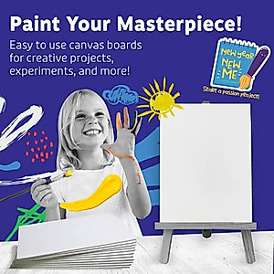 Artlicious Canvases for Painting - Pack of 12, 8 x 10 Inch Blank White Canvas Boards - 100% Cotton Art Panels for Oil, Acrylic & Watercolor Paint