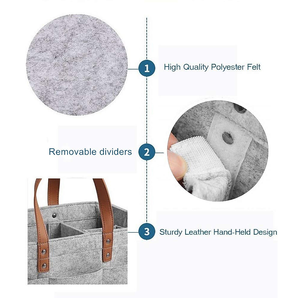 Baby Diaper Caddy Organizer, Portable Nappies Organizer Nursery Storage Basket, Diaper Bag Tote with Changeable Compartments, Baby Storage Basket for Car Travel, Diaper Storage Bin (S)