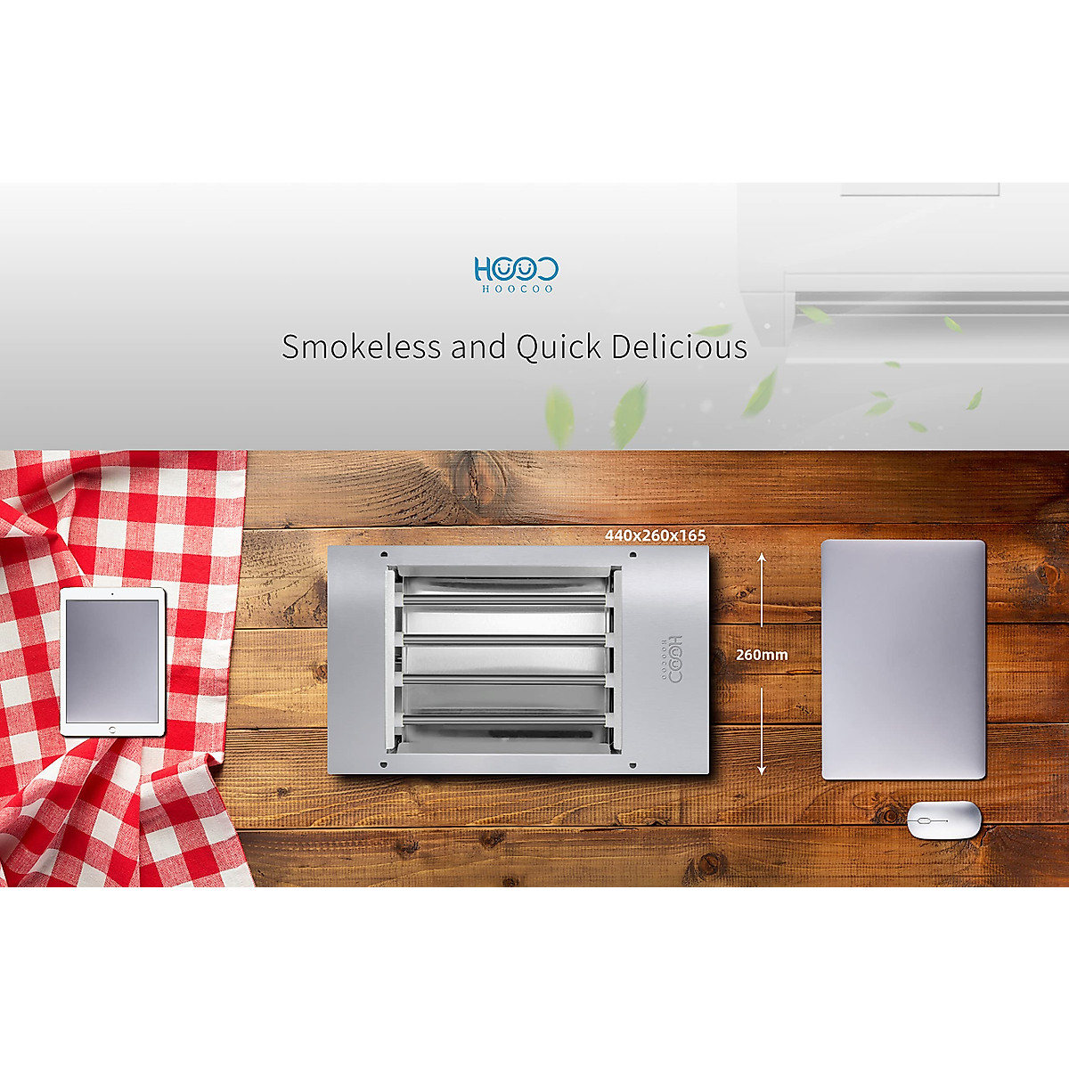 Indoor Barbecue Electric Grill, Indoor Smokeless Grill indoor Yakitori grill hibachi Grill Commercial and Family use Griddle Korean BBQ Grill, Suit for Cafe Restaurant Party Buffet 120V,1800W