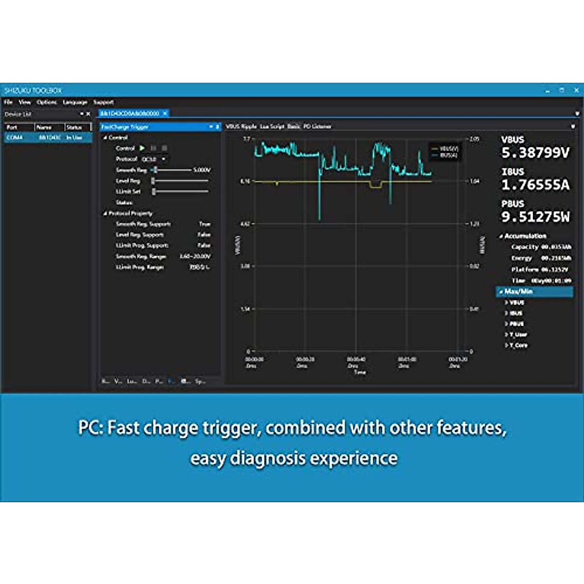 AVHzY USB Power Meter USB 3.1 Tester Digital Multimeter Current Tester Voltage Detector Lua Interpreter Integrated DC 26V 6A PD 2.0/3.0 QC 2.0/3.0/4.0 pps Trigge