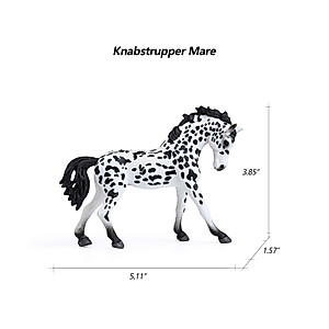 UANDME 8PCS Big Horse Mare and Stallion Toy Figures, Plastic Figurines, Horse Animal Toys for Girls and Boys, Horse Club Cake Topper Party Decoration