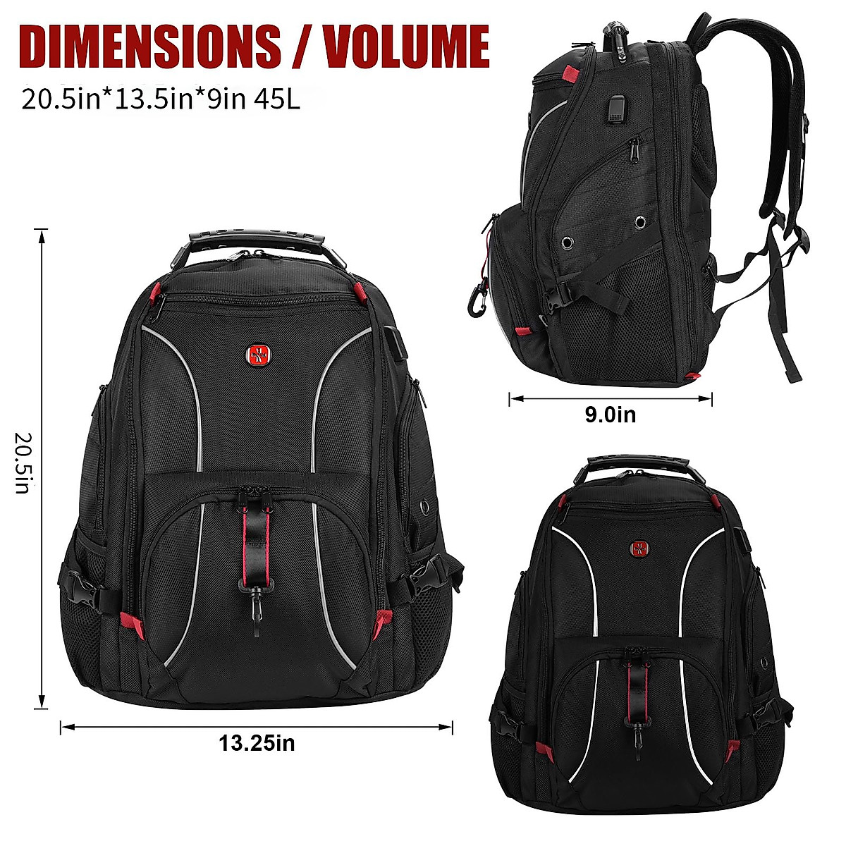 StarCloud 18.4-Inch TSA-Friendly Laptop Backpack - Water-Repellent, Perfect for College, Commuting, Weekend Getaways & Business Travel