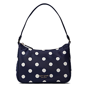 Kate Spade New York Sam The Little Better Sunshine Dot Printed Fabric Small Shoulder Bag Rich Navy Multi One Size