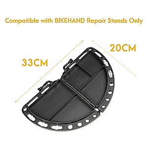 BIKEHAND Magnetic Bike Bicycle Repair Stand Mechanics Workstand Work Tray Holder Plate for Workshop Tools and Parts Compatible with BIKEHAND Repair Stand Only - 33 x 20 cm