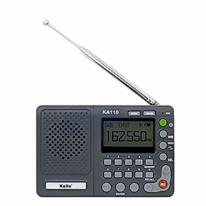 Kaito KA110 Compact Digital AM/FM NOAA Weather Radio and MP3 Player with Micro-SD Card Reader