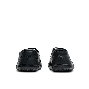Vivobarefoot Ra III, Mens Leather Barefoot Oxford Lace Up Shoe Obsidian