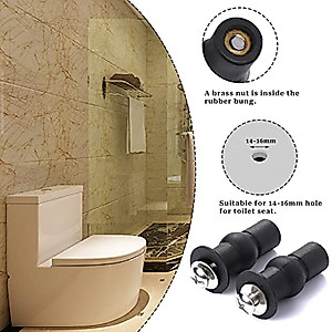Toilet Seat Bolts,6 Pcs Toilet Seat Screws Toilet Seat Expanding Rubber Bolts for Top Fix Fixing Seats Toilet Seat Fittings Toilet Seat Hinges Toilet Lid Fixings Fixtures