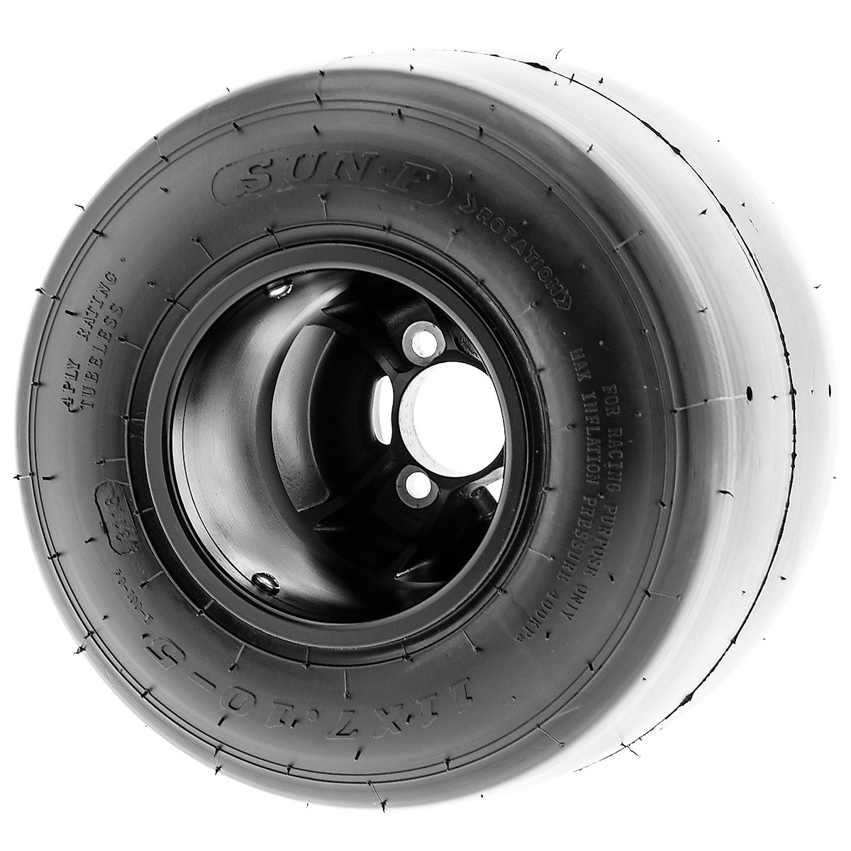SunF Go-Kart & Kart-Racer Slick Tire 11x7.10-5, 4-Ply, Smooth Tread, Tubeless, Rim(s) NOT included