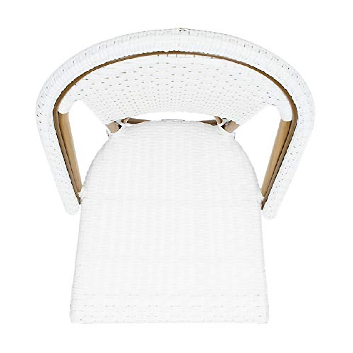 Safavieh Home Collection Hooper Indoor-Outdoor Stacking Side Chairs | Black & White | Set of 2