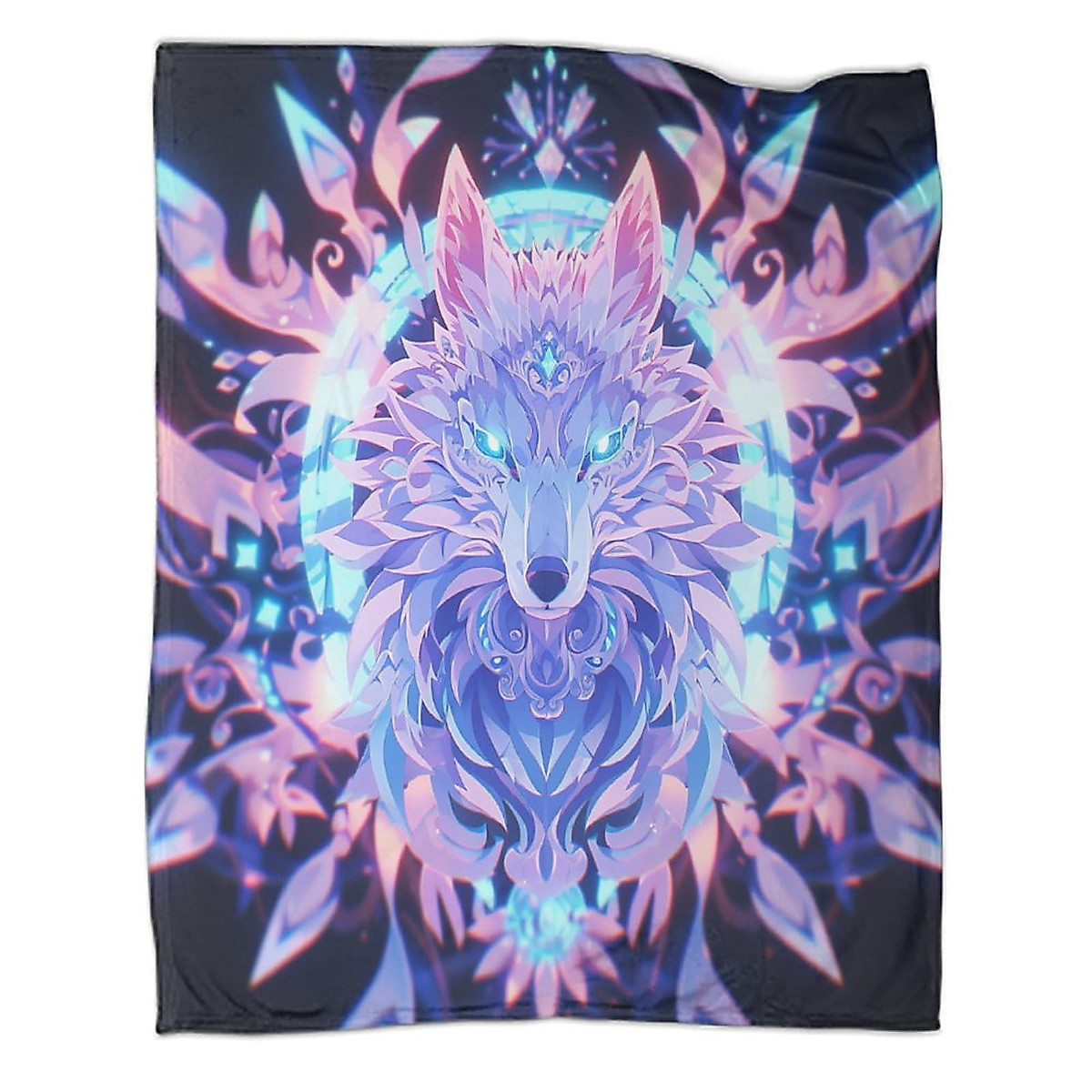 3D Printed Wolf Throw Blanket Ultra-Soft Wild Animals Bedding Lightweight Cozy Warm for Couch Bed Sofa Living Room Air Conditioner Blanket Caring Gift for Kids Boys Girls Teens 80x90inch(200x230cm)