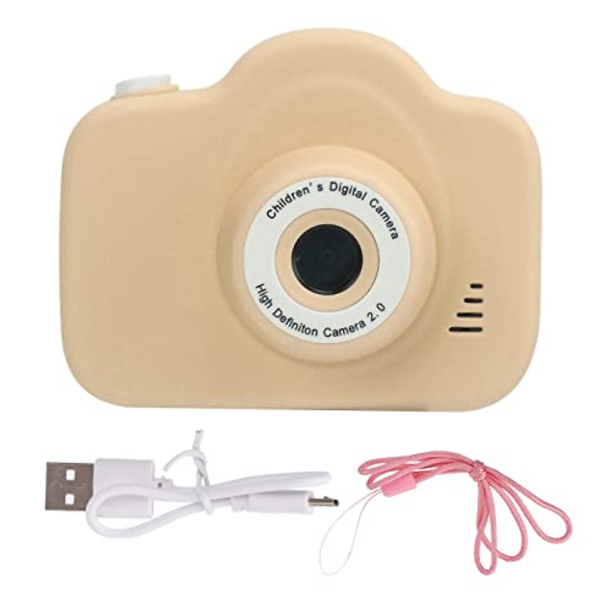 Kids Camera for Boys Girls, Cartoon Child Camera Kids Toy Gift 1080P One Key Video Recording Kids Mini Camera Birthday Gifts for 3 4 5 6 7 8 9 Year Old Girl Boy (Faint Yellow)