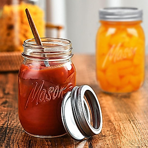 ELAORY Mason Jars 16 Oz, 6 Pack Canning Jars,16 oz Mason Jars with Lids, Regular Mouth Mason Jars for Overnight Oats, Salad, Meal Prep, Fermenting, Pickling Jars, Mason Jars for Centerpieces