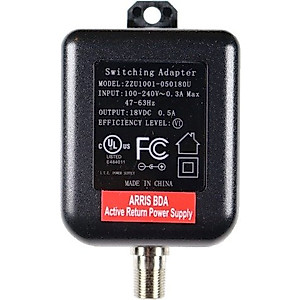 Arris 4-Port Cable, Modem, TV, OTA, Satellite HDTV Amplifier Splitter Signal Booster with Active Return and Coax Cable Kit