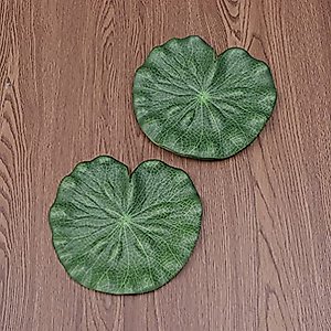 PRETYZOOM 10pcs Artificial Lily Pads Simulation Foam Lotus Leaf Floating Lily Pads for Fish Tank Pond Pool Decor (15cm)