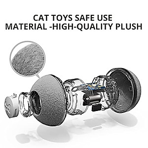 VANLYTPET Cat Automatic Toy : Interactive Cat Toys Ball with Bell Smart Cat Toys for Indoor Cat Kitten, Kitten Moving Bouncing Rolling Ball with Lights