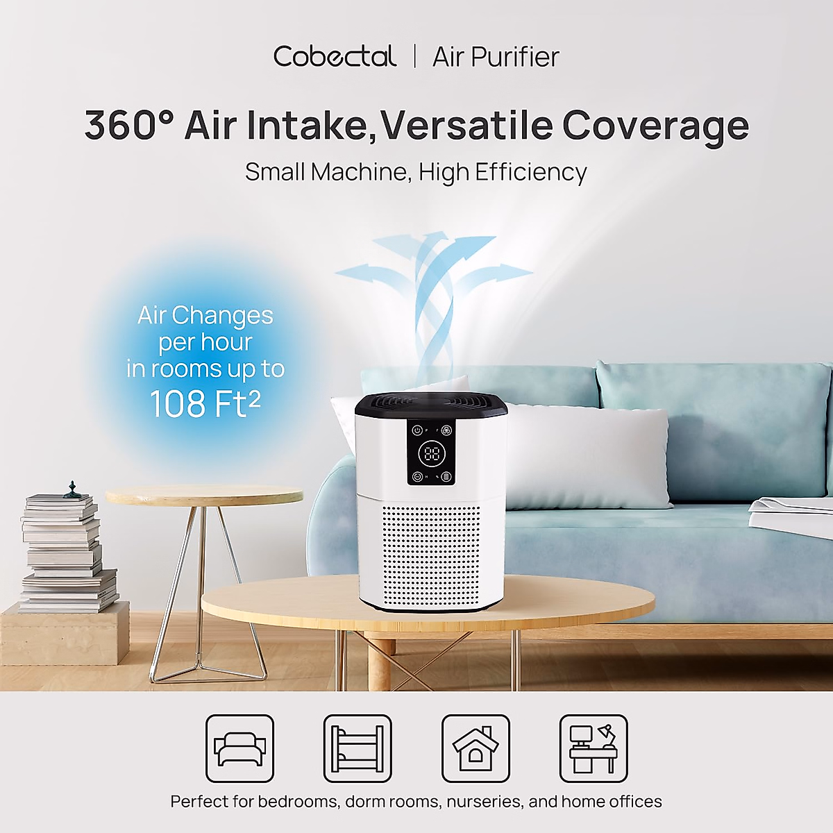 1 Pack Air Purifiers for Bedroom