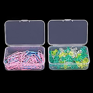 GBSTORE 10 pcs Small Clear Plastic Storage Box Mini Rectangle Bead Organizers Box Case Container for Jewelry Earplugs Crafts Nail Decoration Small Items