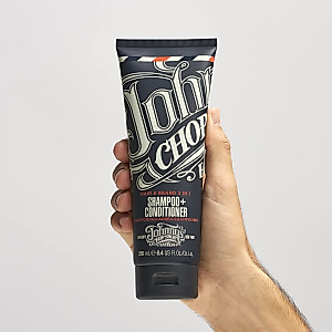 Johnny's Chop Shop Born Lucky 2 in 1 Cleansing Shampoo w/a shot of Conditioner Anti Frizz & Fluff, Pro Vitamin B Protection 8.45 fl oz (Pack of 1)