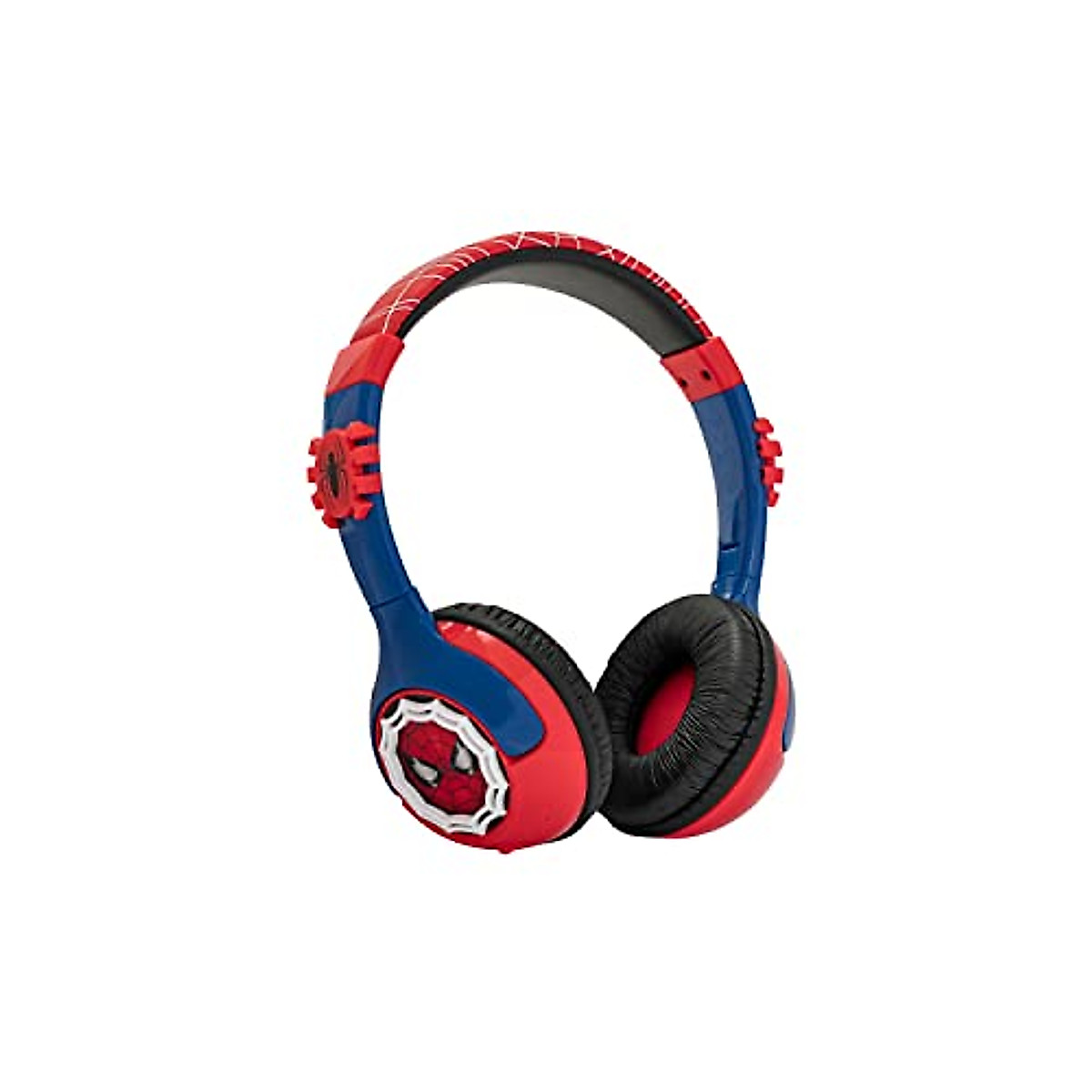 eKids Spiderman Kids Bluetooth Headphones, Wireless Headphones with Microphone Includes Aux Cord, Volume Reduced Kids Foldable Headphones for School, Home, or Travel