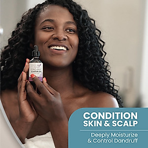 Eva Naturals Organic Castor Oil (2oz) - Promotes Hair, Eyebrow and Lash Growth - Diminishes Wrinkles and Signs of Aging - Organic Castor Oil for Hair Growth Eyelashes - Hair Growth Oil 100% Pure