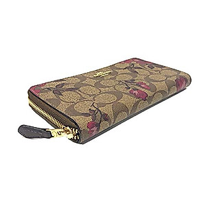 Coach F87716 Accordion Zip Around Wallet with Victorian Floral Print