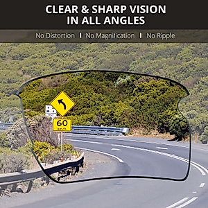 Dynamix Polarized Replacement Lenses for Oakley Flak 2.0 XL | Easy To Install | Fit Perfectly | Solid Black