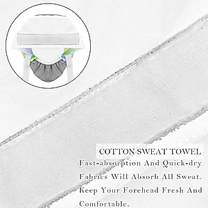 2-Pc Bouffant Turban Hats,Tie Back Hat with Buttons,Fishing Hat,Light Rainbow Sky Colored