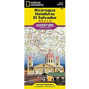 Nicaragua, Honduras, and El Salvador Map (National Geographic Adventure Map, 3109)