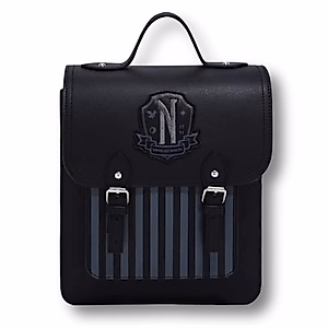 HIQUAY Wednesday Backpack Gothic Academy Aesthetic Backpack For Teens Y2K Preppy Backpack Addams (Blue stripes)