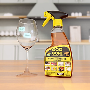Goo Gone Adhesive Remover Spray Gel - 2 Pack and Sticker Lifter - Removes Chewing Gum Grease Tar Stickers Labels Tape Residue Oil Blood Lipstick Mascara