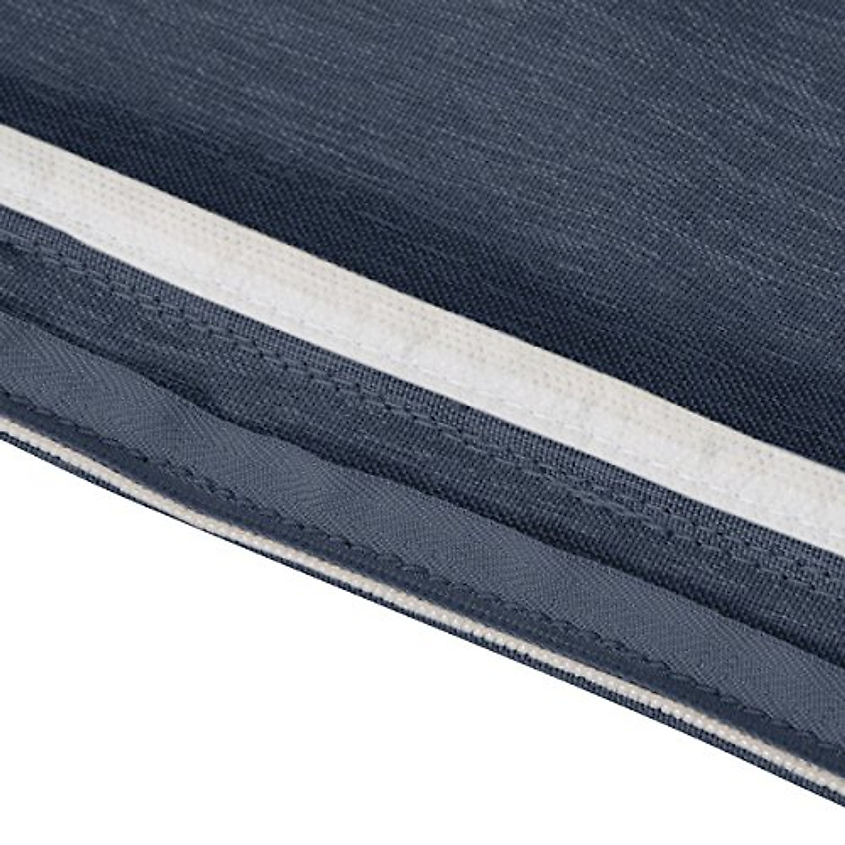 Classic Accessories Montlake FadeSafe Water-Resistant 25 x 27 x 5 Inch Rectangle Outdoor Seat Cushion, Patio Furniture Chair Cushion, Heather Indigo Blue, Outdoor Cushion Cover