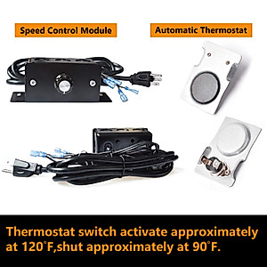 Criditpid FBK-250 Fireplace Blower Kit for Astria, Lennox, Superior, Fireplace Bolwer Fan Kit for Rotom HB-RB250 HBRB250 80L86, Fan Blower Kit for Superior BCI-42 BC-36 DR-500CMN, Lennox MPD3530CNM