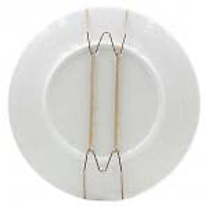 Plate Hangers,Dish Spring Holder Metal Hanging Holder,Wall Fixed Invisible Hook Display Plate Stainless Steel Decorative Wire Plate Holders(8 inch)