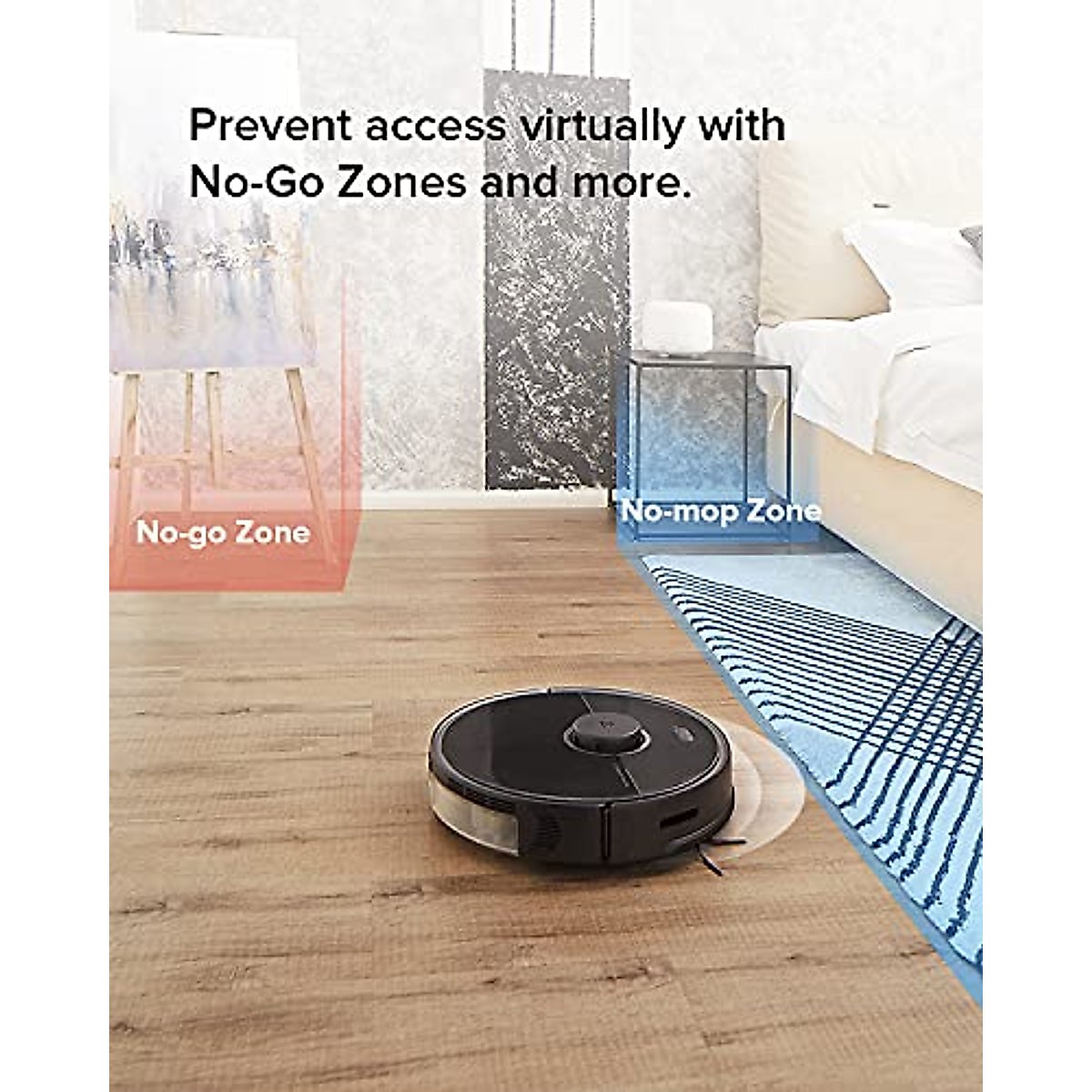 roborock S5 MAX Robot Vacuum and Mop Cleaner, Self-Charging Robotic Vacuum, Lidar Navigation, Selective Room Cleaning, No-mop Zones, 2000Pa Powerful Suction, 180mins Runtime, Works with Alexa