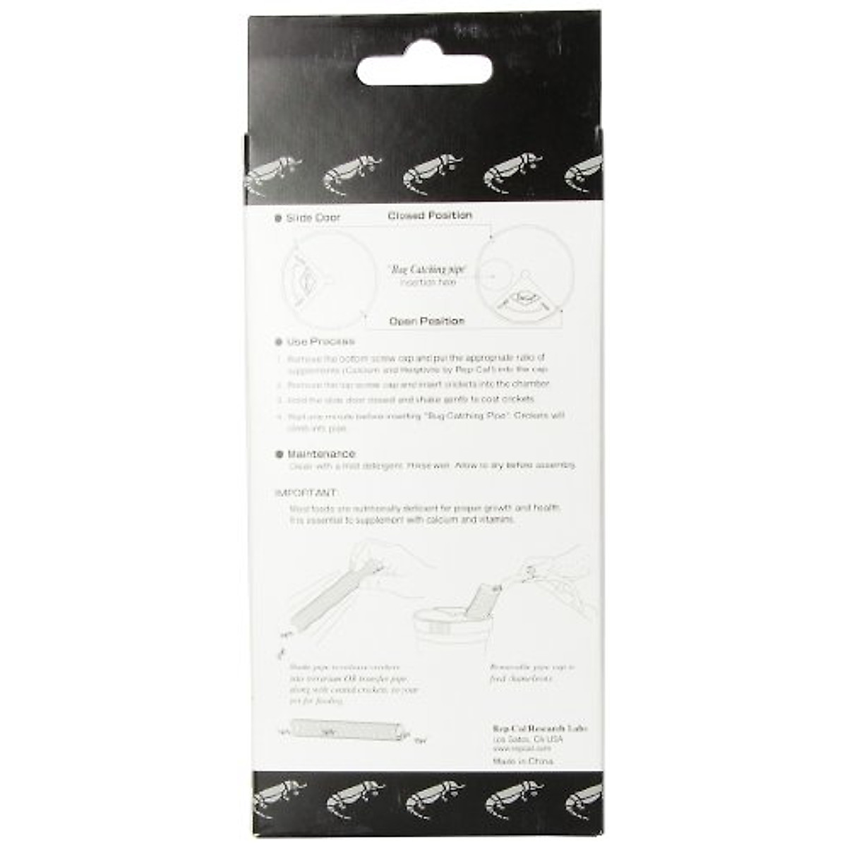 Rep-Cal SRP00500 Cricket Shaker with Bug Catching Pipe Reptile Vitamins and Supplements