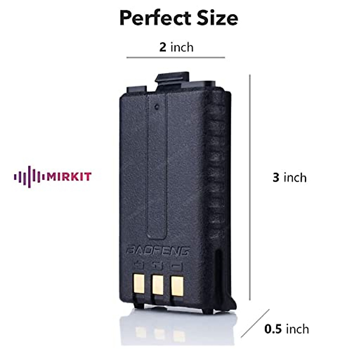 MIRKIT Baofeng Battery BL-5 7.4V 1800 mAh Big Capacity Li-ion for DM-5R UV-5R UV-5R Plus UV-5RE BF-F8HP UV-5R V2+ Plus UV-5RTP Series Two Way Radio Store