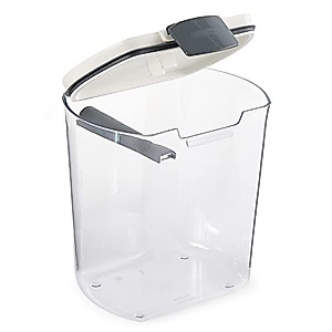 Progressive Prepworks ProKeeper 6 Piece Kitchen Clear Plastic Airtight Food Storage Organization Container Baking Canister Set, White