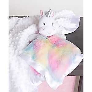 Baby Starters Unicorn 14 inch Snuggle Buddy with Satin (Rainbow)
