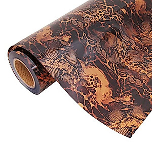 Metallic Foil Snake Pattern Heat Transfer Vinyl Film | Custom Cut Roll 20" Wide by The Yard | Compatible with Venture Explore and Maker, Silhouette Cameo, & Large Format Cutters