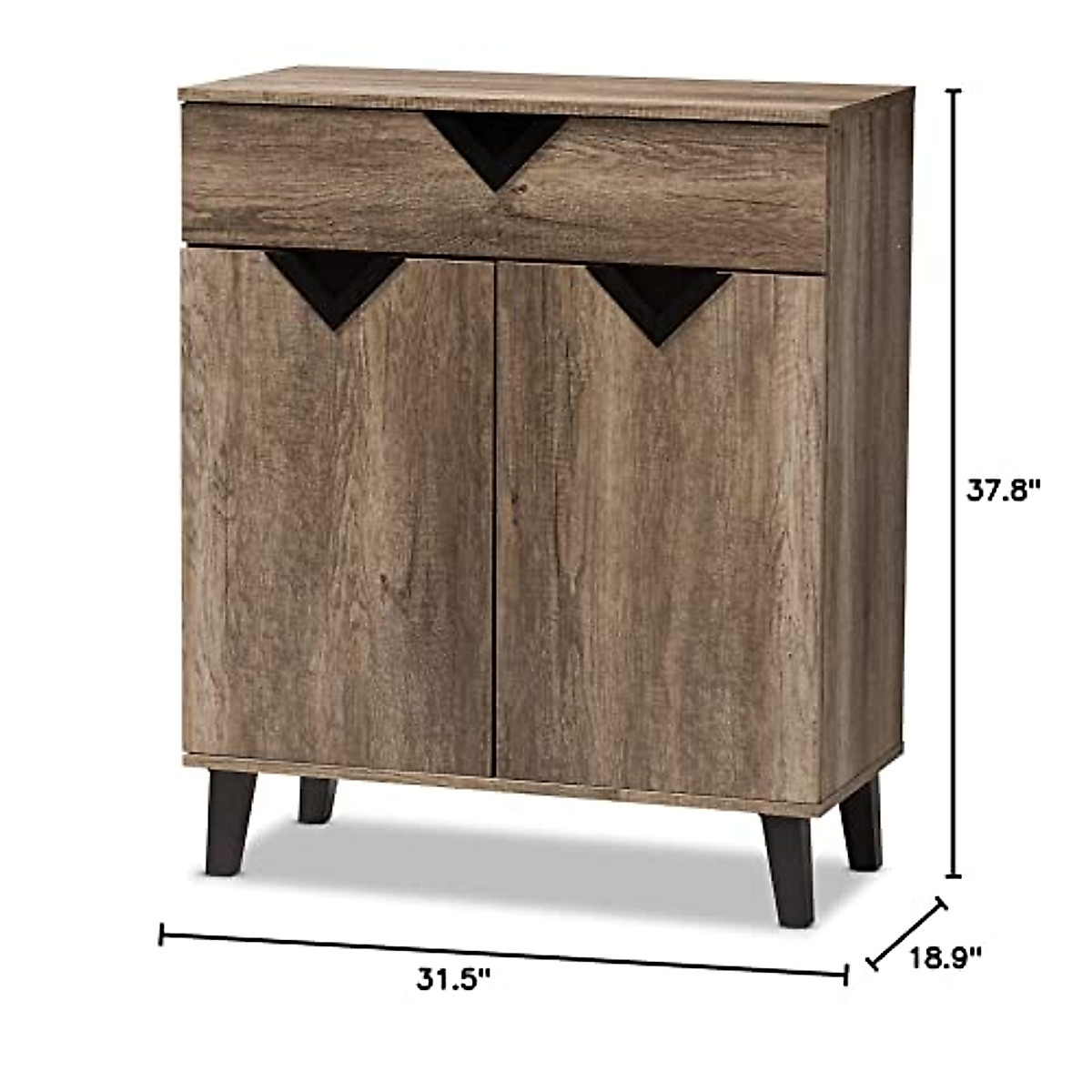 Baxton Studio Cambria Shoe cabinet, Light Brown